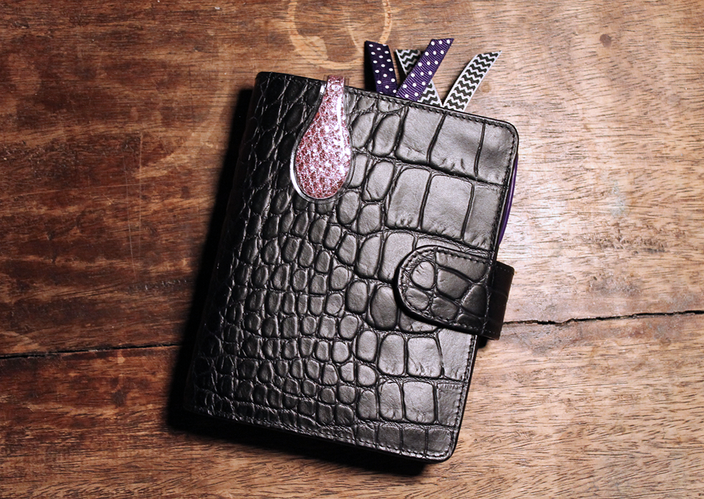 Filofax Classic Croc Pocket – midnight chai
